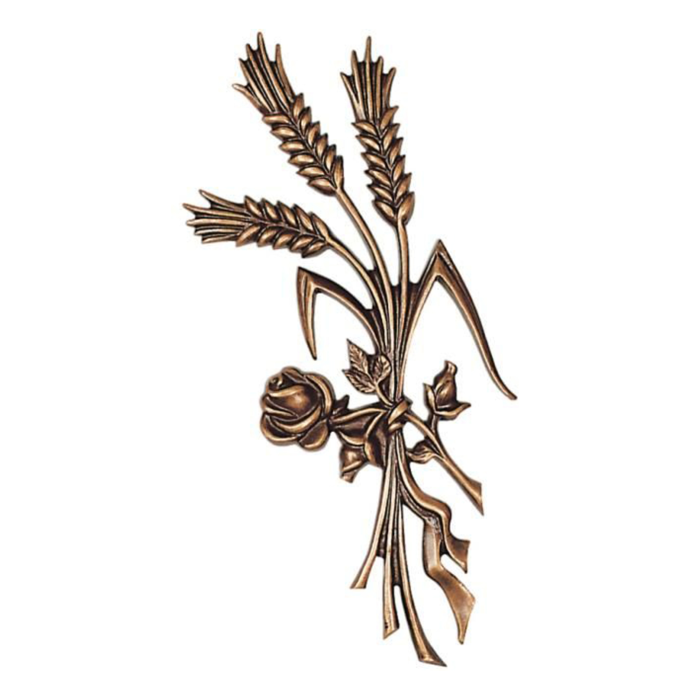 Symbol »Ähren mit Rose« Bronze • bildhauerei-shop